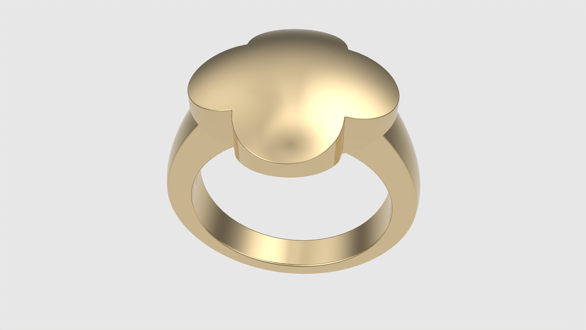 3D file Four-Leaf Clover Statement Ring 3D print ☘️ ・3D printer design ...