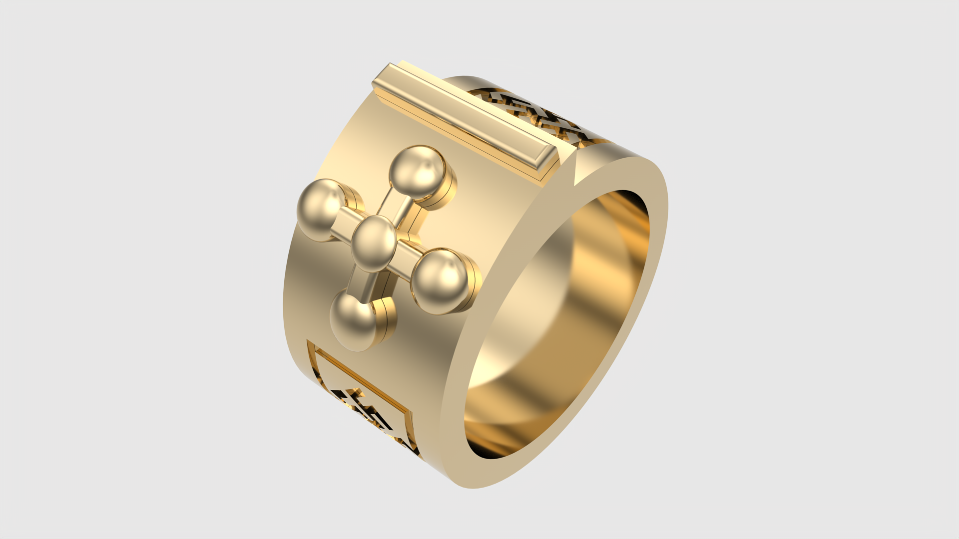 Archivo 3D Ancient Slavs Cross Pattern Ring 3D print ・Modelo de ...
