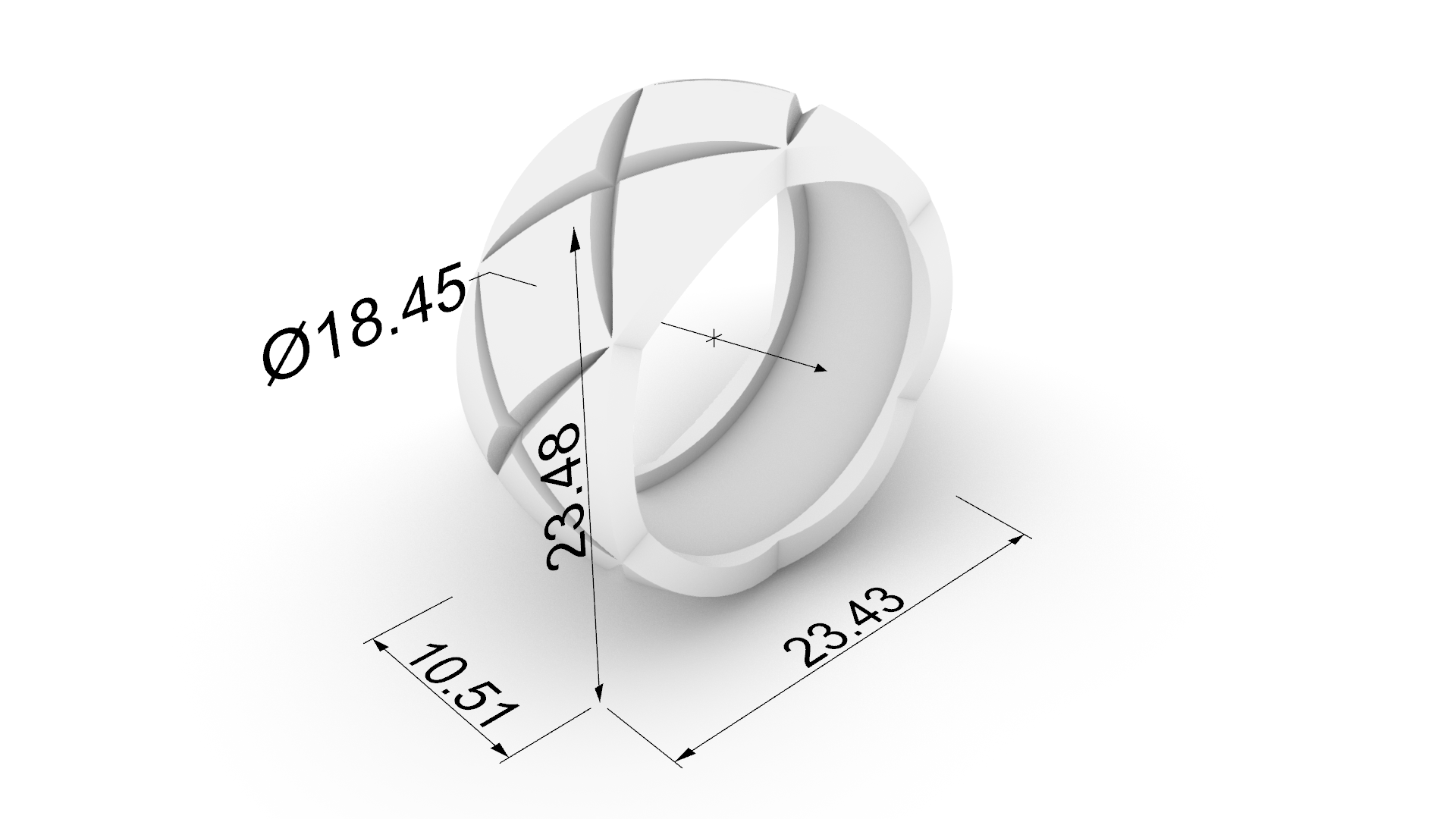 3D file Geometric Pattern Band Ring 3D print 💍 ・3D printable model to ...