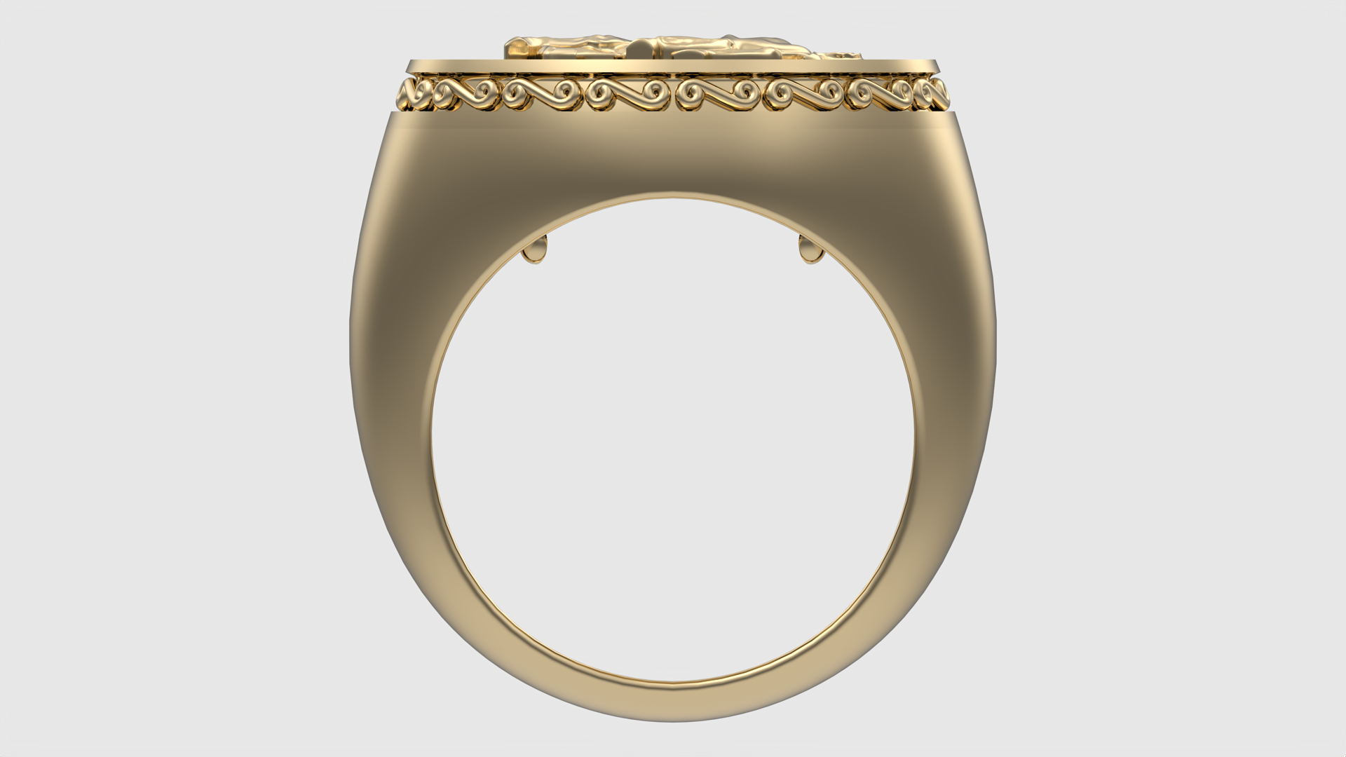 Archivo 3D Equestrian Signet Ring 3D print 💍 ・Plan de impresión en 3D ...