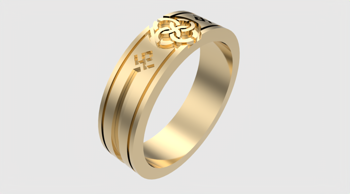 3D file Thick Slavic Runes Wedding Band 3D print 💒 ・Design to download ...