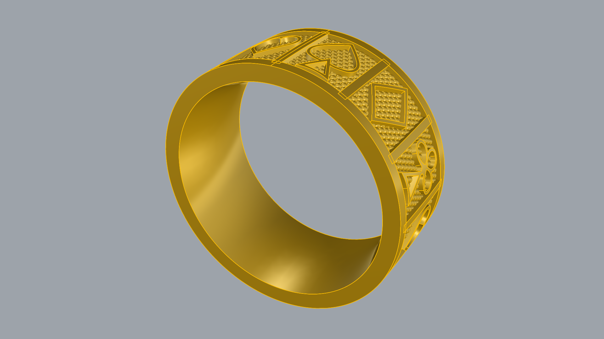 3D file Poker Card Suit Ring 3D print 🃏 ・3D printer design to download ...