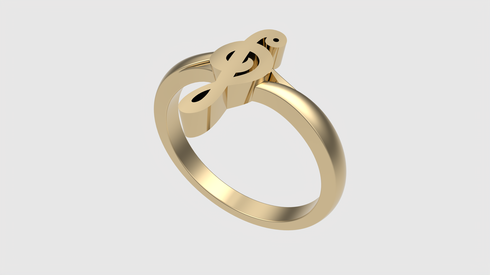 3D file Treble Clef Musical Ring 3D print 💍 ・3D printing design to ...