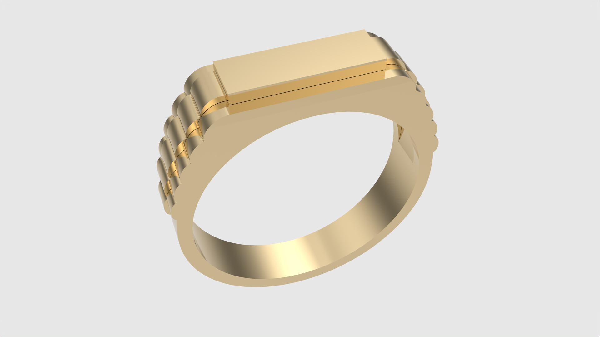 3D file Classic Rectangular Signet Ring 3D print 💍 ・3D printing ...