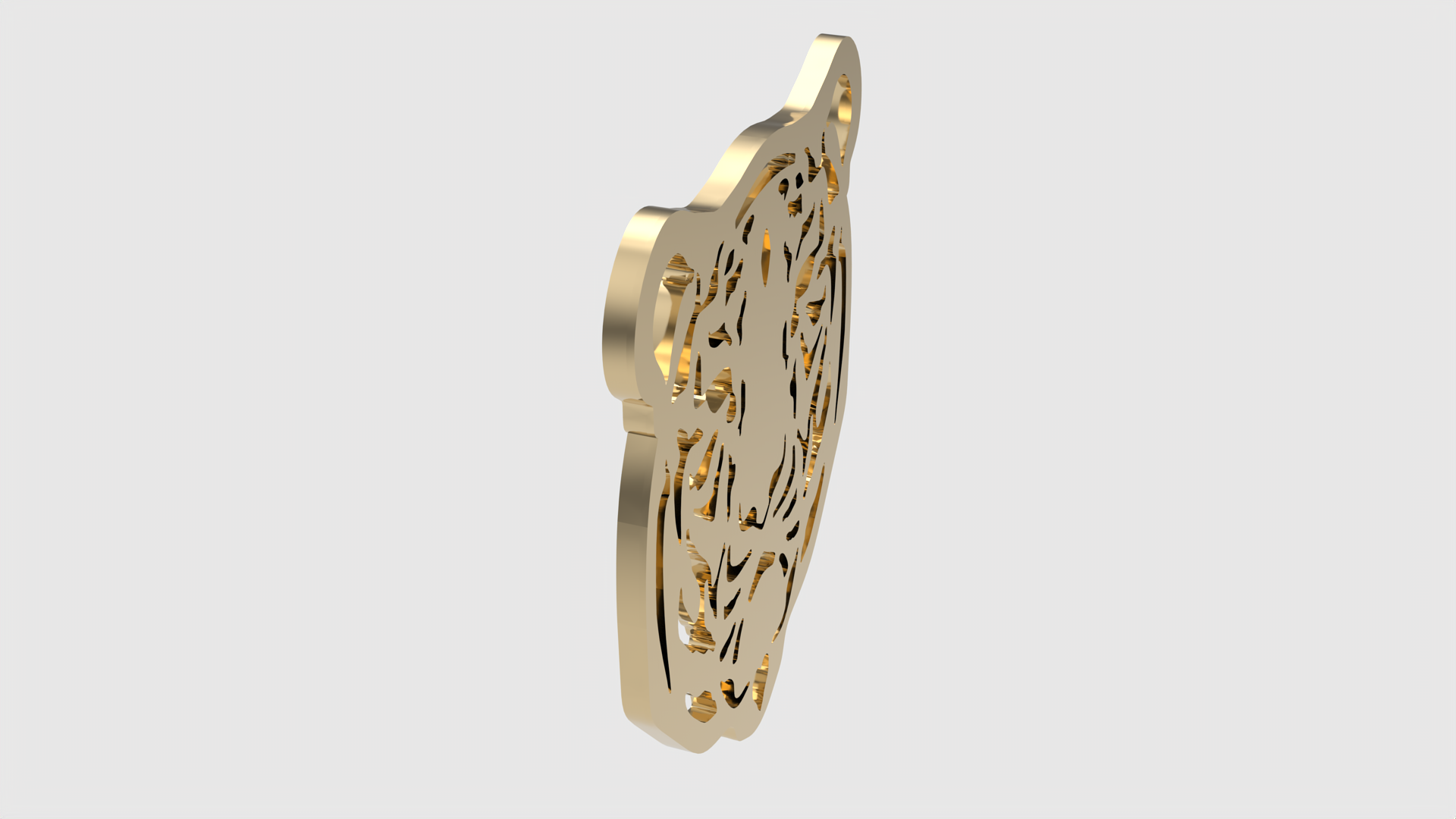 3D file Tiger Face Pendant with Intricate Details 3D print 🐅 ・3D ...
