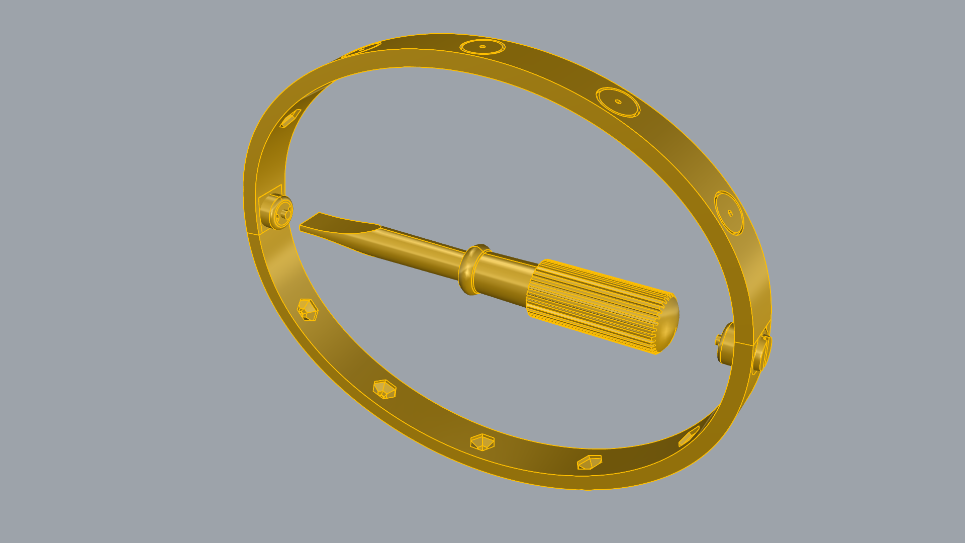 3D file Two-Part Bracelet with Screws 3D print 🪛 ・3D printable design ...