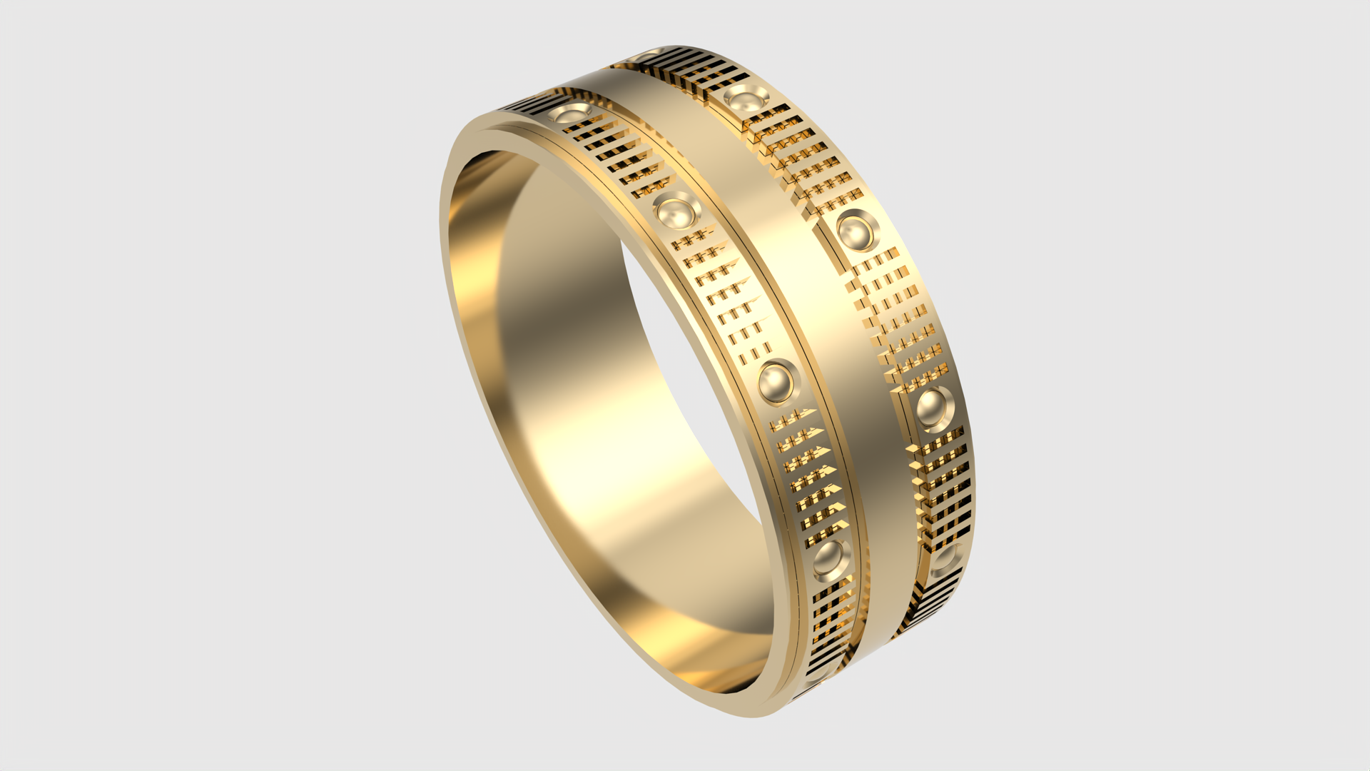 3D file Intricate Geometric Inlay Ring 3D print 💍 ・3D printer model to ...