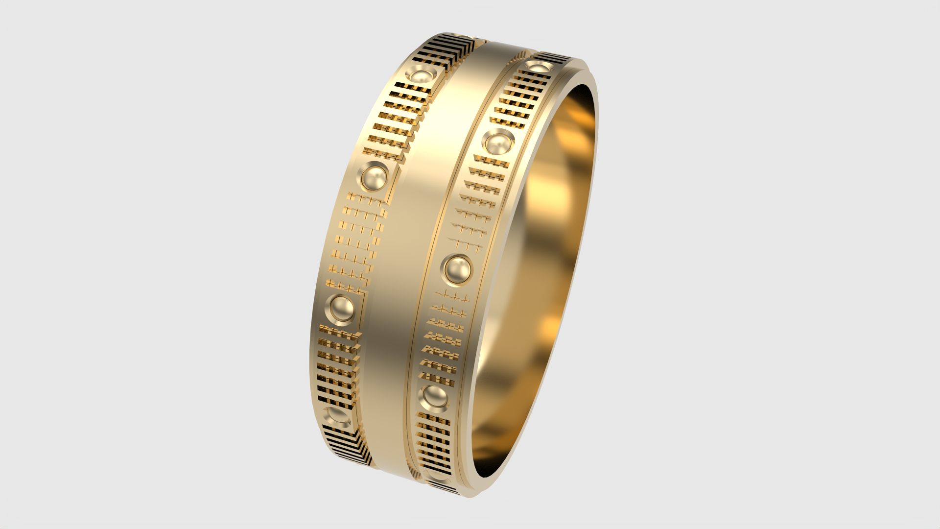3D file Intricate Geometric Inlay Ring 3D print 💍 ・3D printer model to ...
