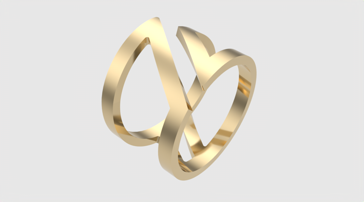 3D file Minimalist Open Layered Fashion Ring 3D print 💍 ・3D printable ...