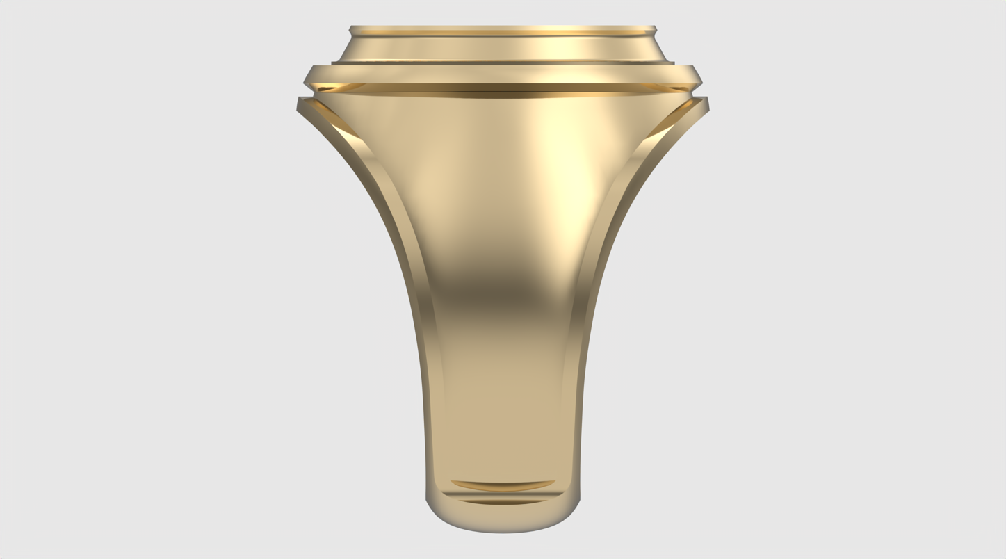 3D file Elegant Oval Inset Signet Ring 3D print 💍 ・3D print object to download・Cults