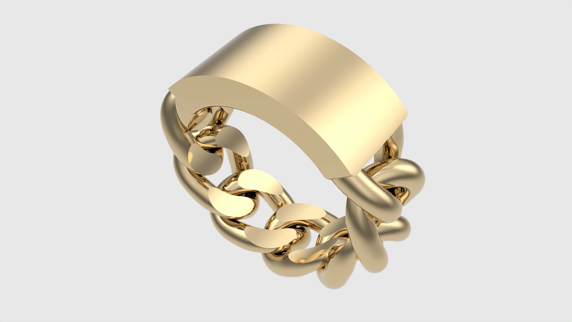 3D file Minimalistic Chain Link Ring 3D print 🔗 ・3D printer design to ...