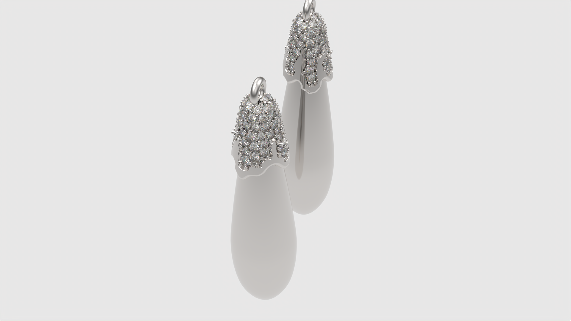 3D file Teardrop Pave Set Earrings 3D print 💍 ・Model to download and 3D ...