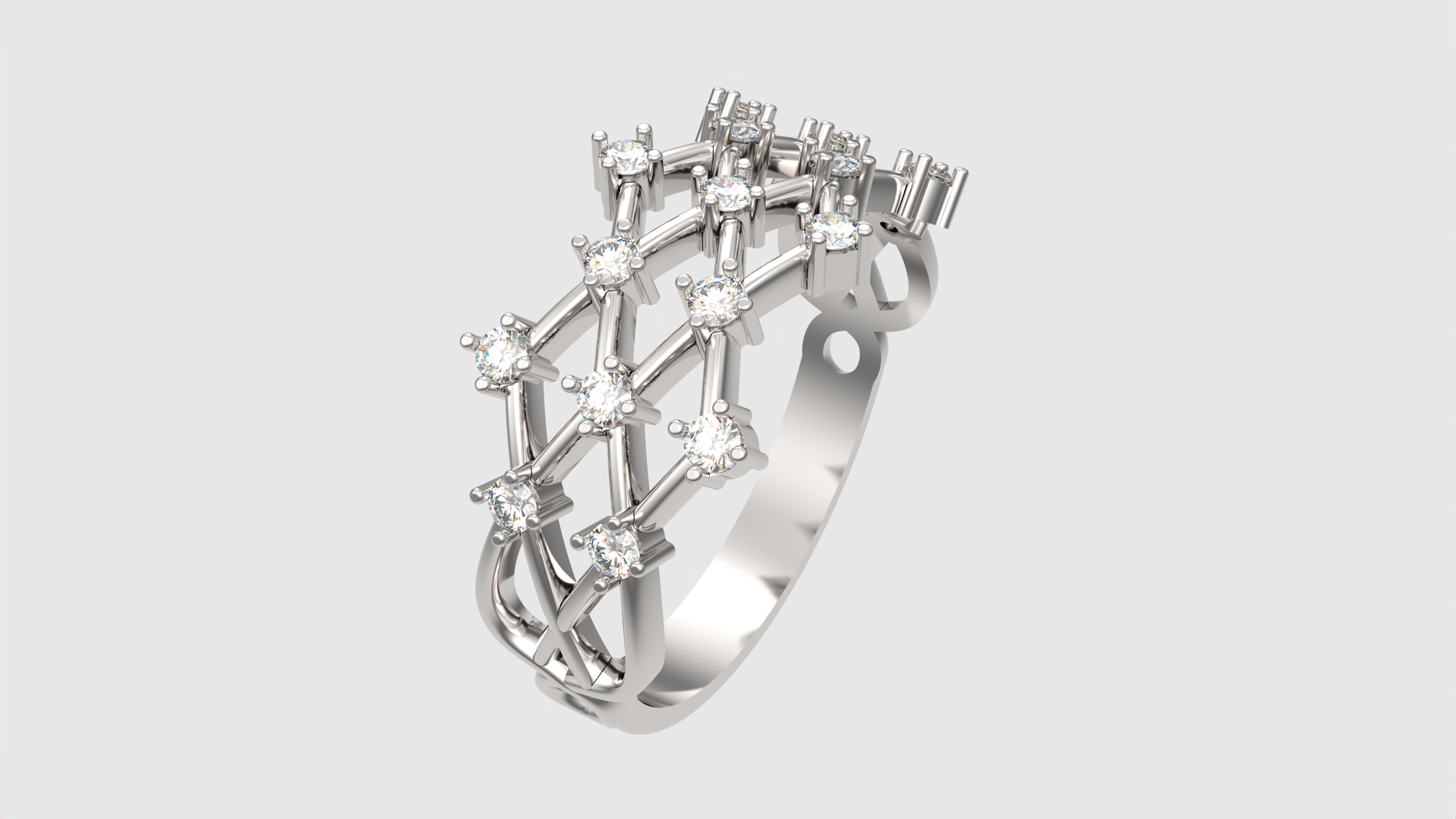 Archivo 3D Crisscross Diamond Ring 3D print 💎 ・Modelo para descargar y imprimir en 3D・Cults