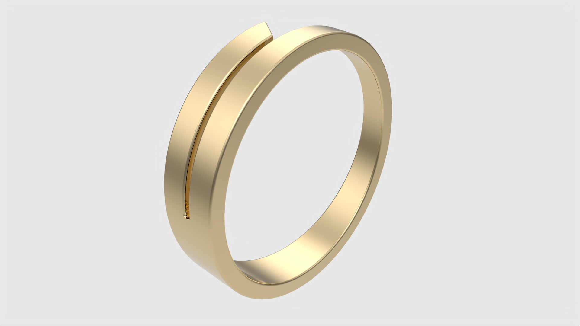 3D file Modern Split-Band Ring 3D print 💍 ・3D printable design to ...