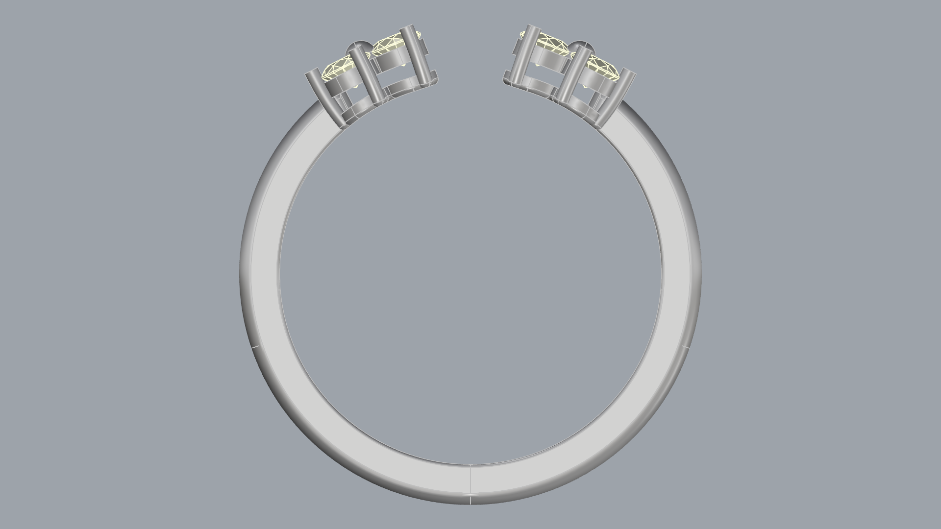 STL file Dual Cluster Open Ring 3D print 💍 ・Template to download and 3D ...