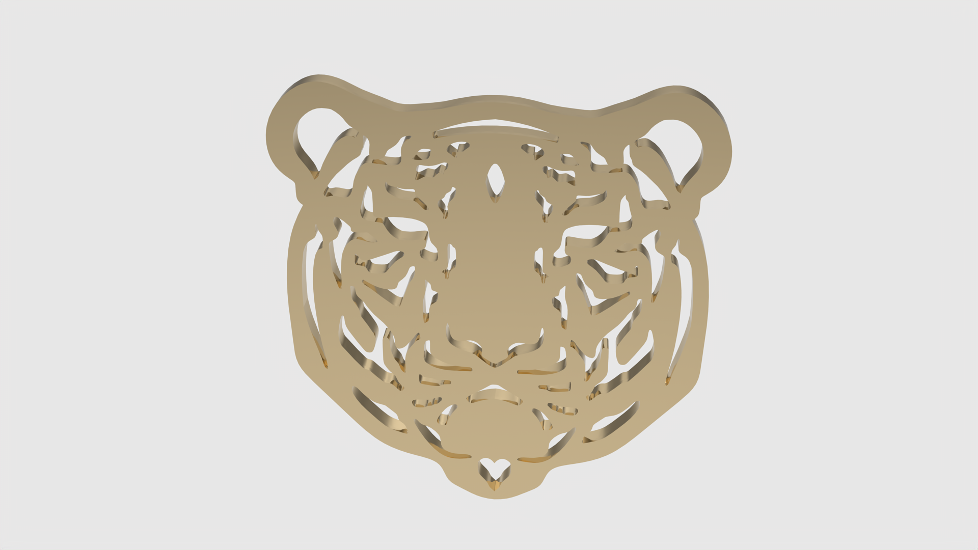 3D file Tiger Face Pendant with Intricate Details 3D print 🐅 ・3D ...