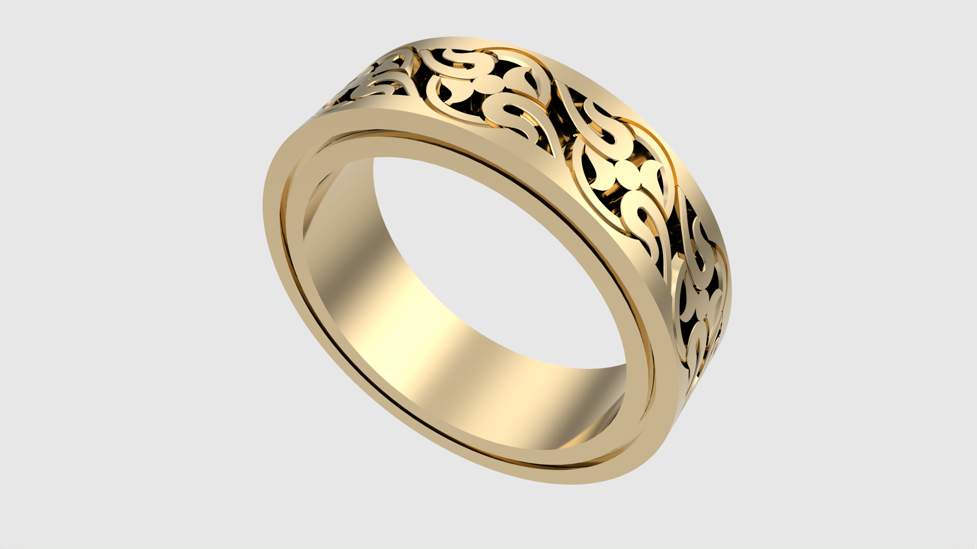 3D file Intricate Filigree Ornament Ring 3D print 💍 ・3D printable model ...