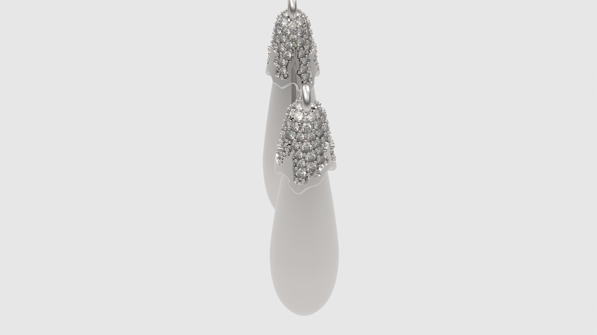 3D file Teardrop Pave Set Earrings 3D print 💍 ・Model to download and 3D ...