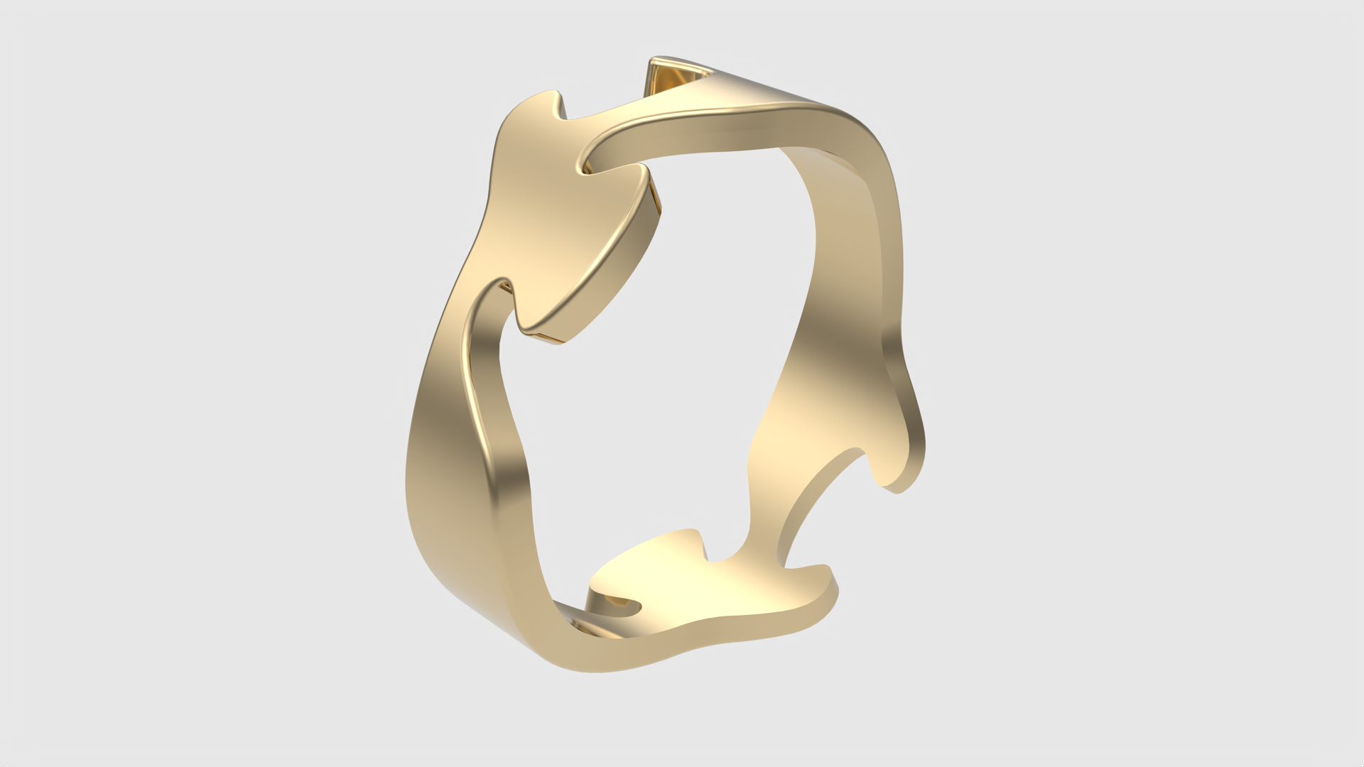 3D file Geometric Curved Infinity Ring 3D print ♾️ ・3D print design to ...