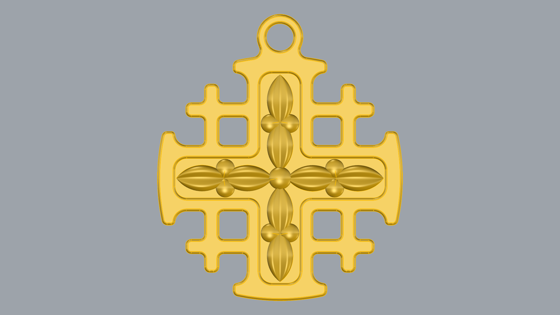 3D file Elegant Floral Pattern Cross Pendant 3D print ・3D printable ...