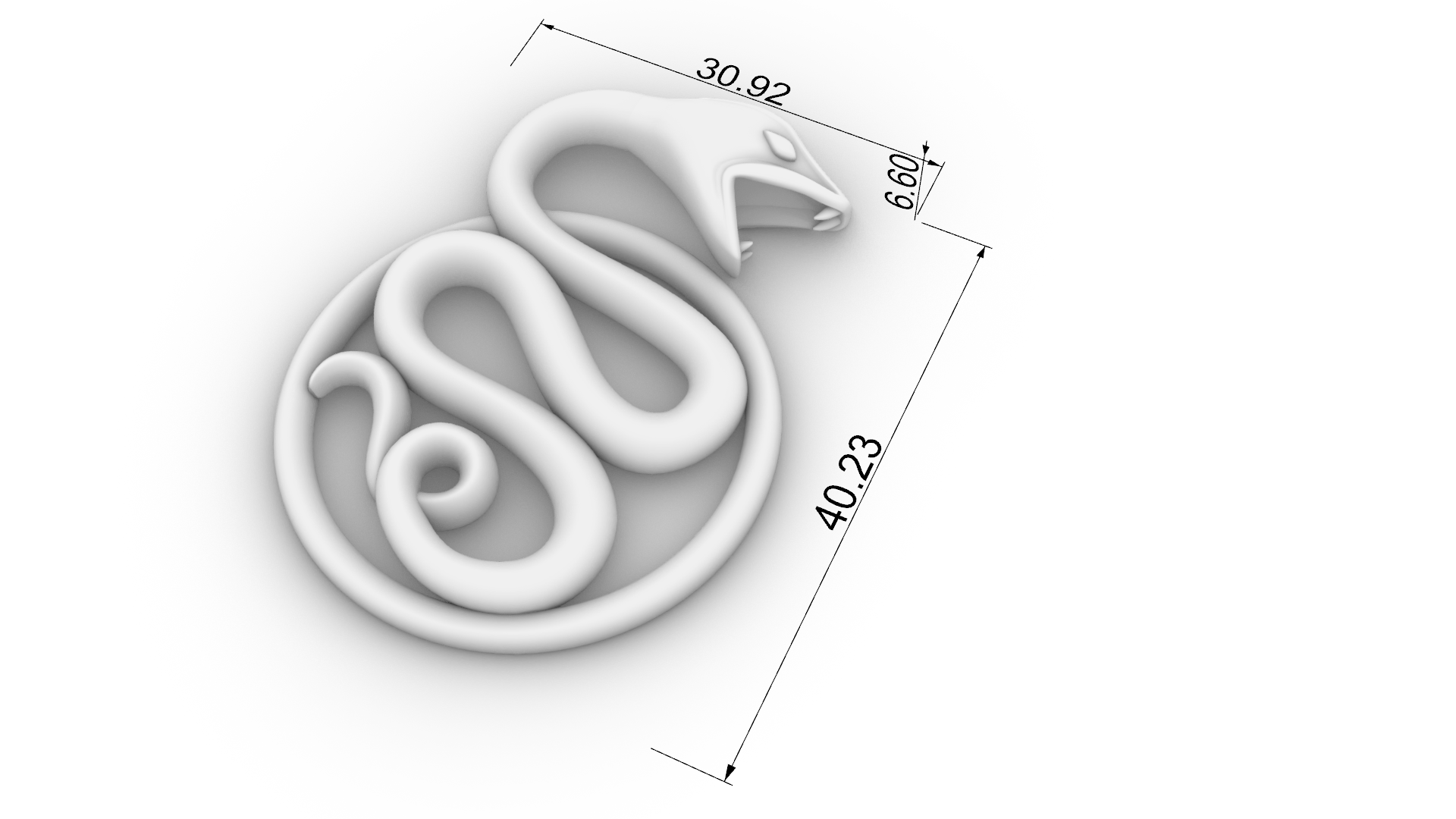 3D file Intricate Snake Pendant 3D print 🐍 ・3D print object to download ...