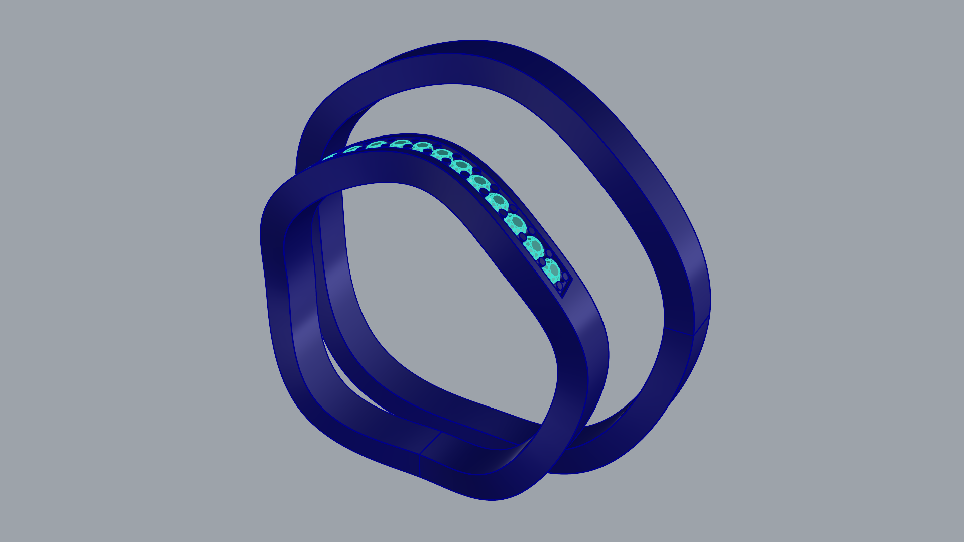 3D file Twisted Infinity Ring with Pave Accents 3D print ♾️ ・3D print ...