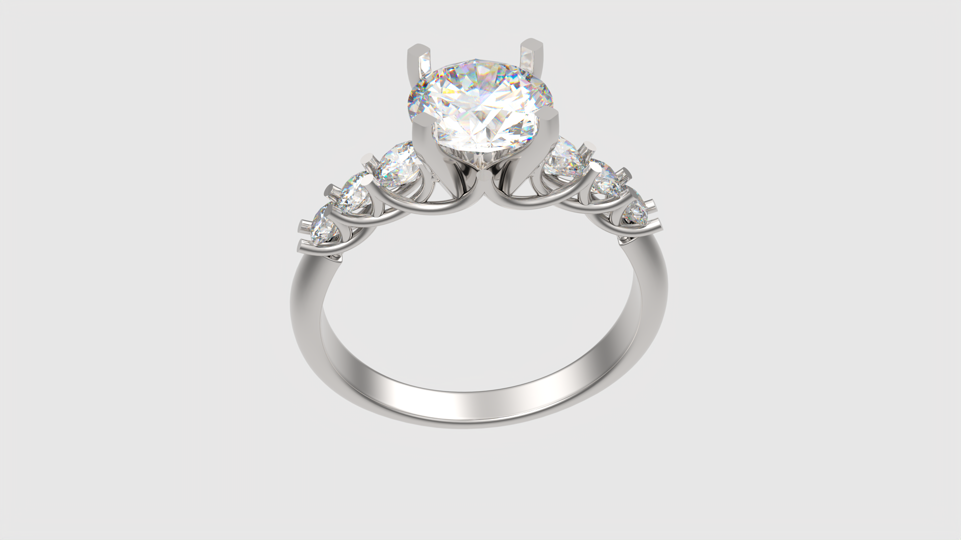 Archivo STL Anillo de compromiso clásico de siete tonos Impresión 3D 💍 ...