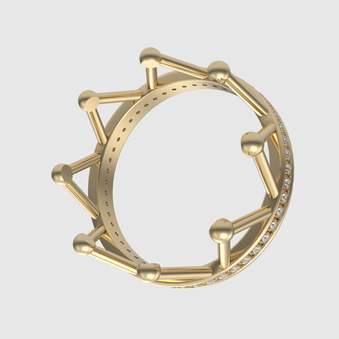 3D file Regal Crown-Inspired Ring Design 3D print 💍 ・3D printable model ...