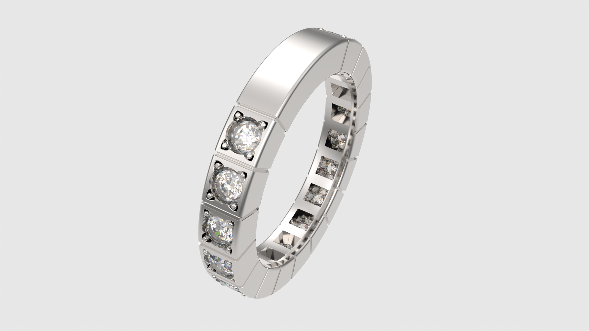 3D file Modern Eternity Band Ring 3D print 💍 ・3D printable model to ...