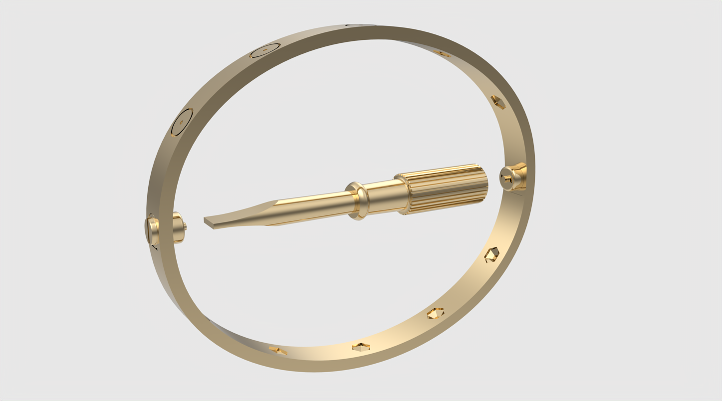 3D file Two-Part Bracelet with Screws 3D print 🪛 ・3D printable design ...