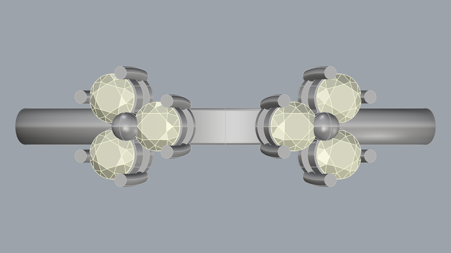 STL file Dual Cluster Open Ring 3D print 💍 ・Template to download and 3D ...