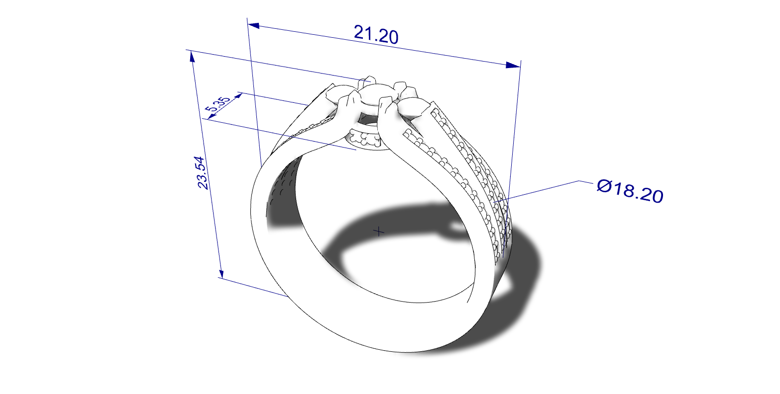 3D file Triple Stone Engagement Ring 3D print 💍 ・3D print model to ...