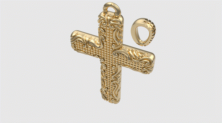 3D file Floral Pattern Cross Pendant 3D print ・3D printable model to ...