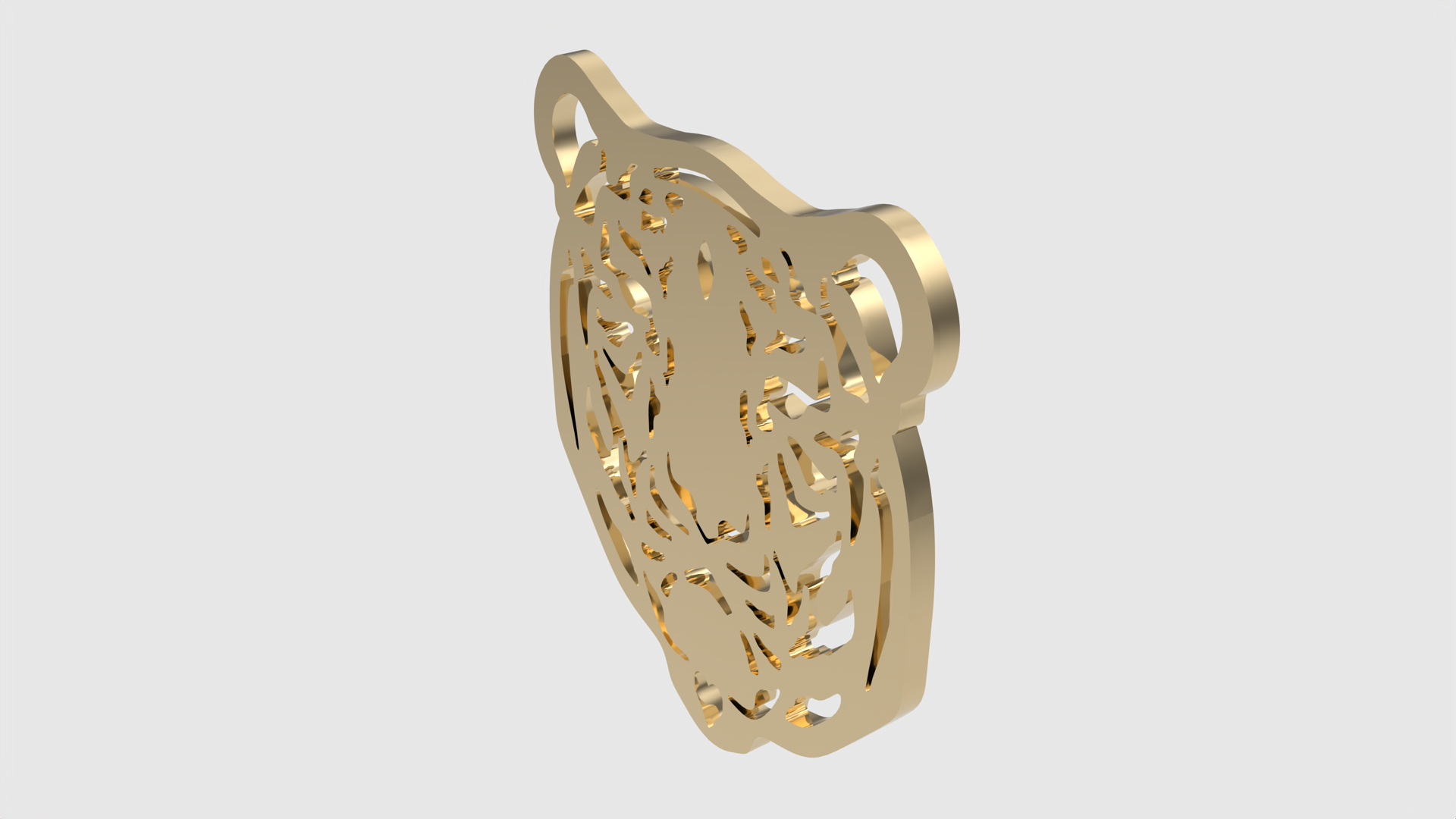3D file Tiger Face Pendant with Intricate Details 3D print 🐅 ・3D ...