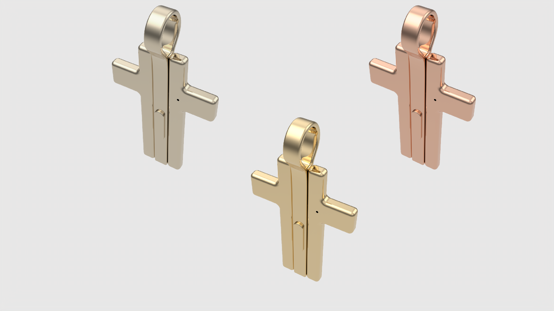 3D file Triple Hinged Cross Pendant 3D print ・3D print object to ...