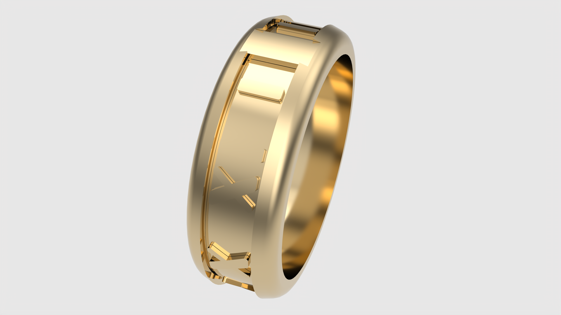 3D file Minimalist Roman Numerals Ring 3D print 💍 ・3D printer model to ...