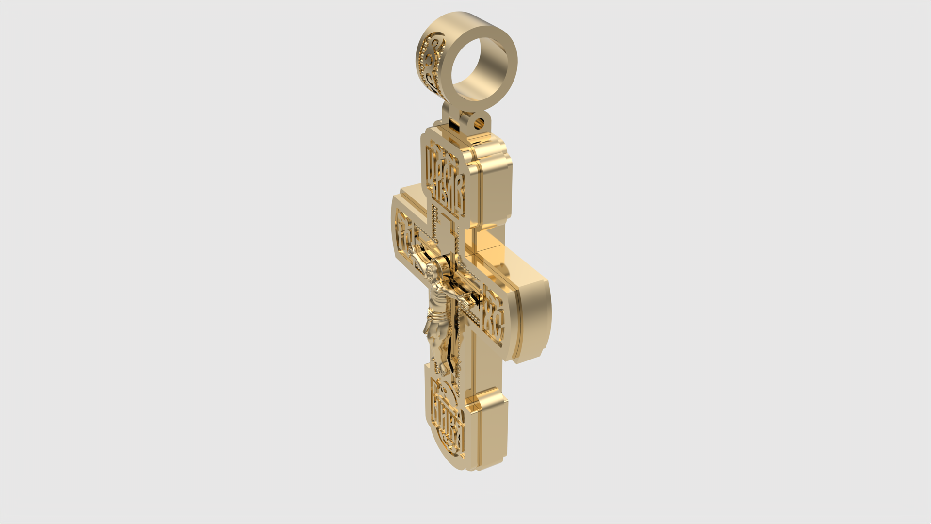 3D file Ornate Cross Pendant with Figurative Design 3D print ・3D ...