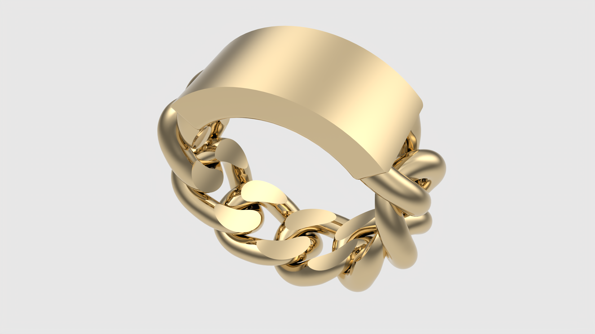 3D file Minimalistic Chain Link Ring 3D print 🔗 ・3D printer design to ...