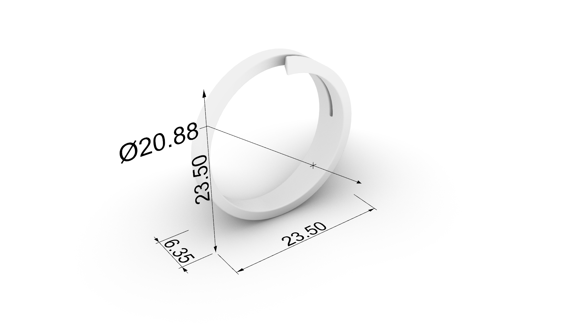3D file Modern Split-Band Ring 3D print 💍 ・3D printable design to ...
