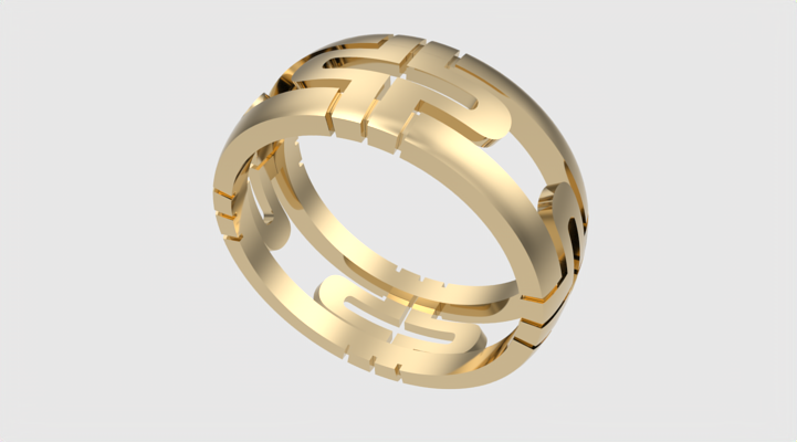 3D file Intricately Designed Thick Wedding Ring 3D print 💒 ・3D print ...