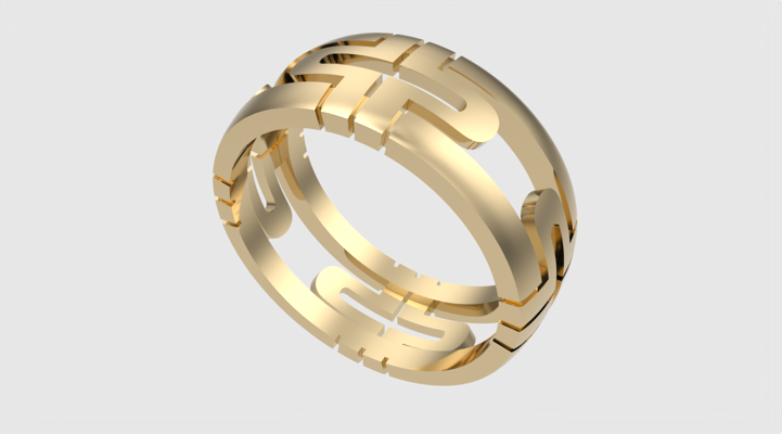 💒 Intricately Designed Thick Wedding Ring 3D print・ 3D File for 3D ...