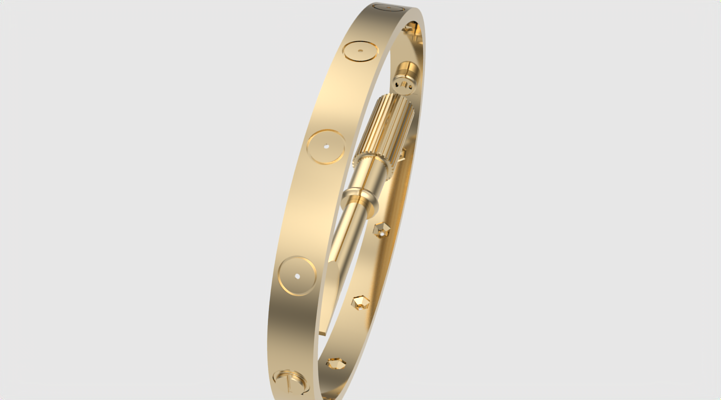 3D file Two-Part Bracelet with Screws 3D print 🪛 ・3D printable design ...