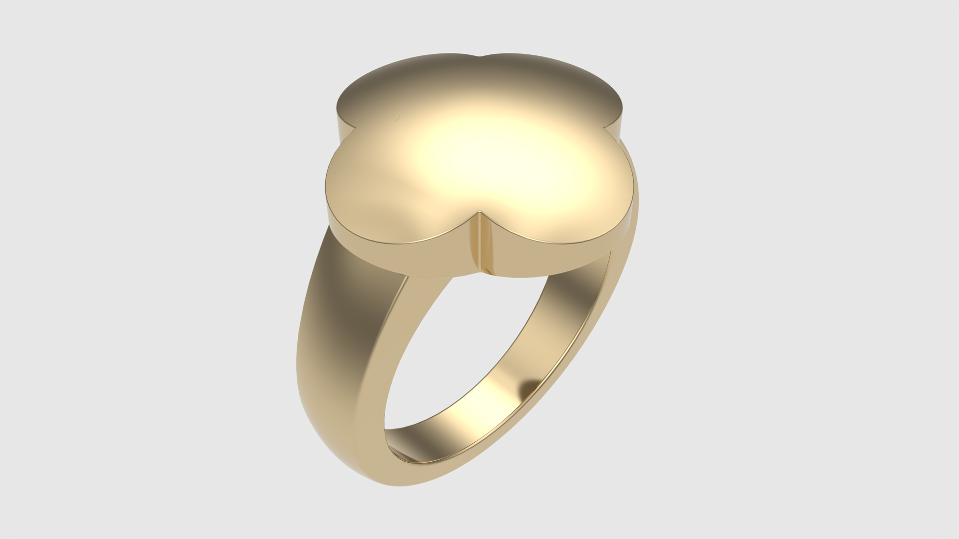 3D file Four-Leaf Clover Statement Ring 3D print ☘️ ・3D printer design ...