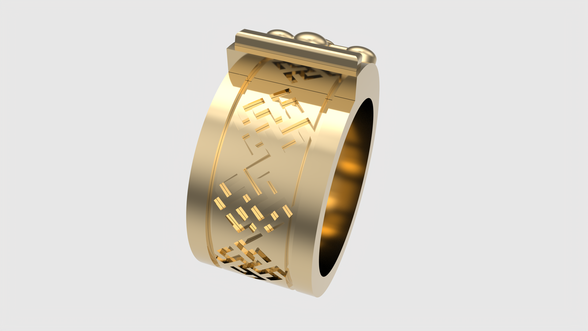 3D file Ancient Slavs Cross Pattern Ring 3D print ・3D printer model to ...