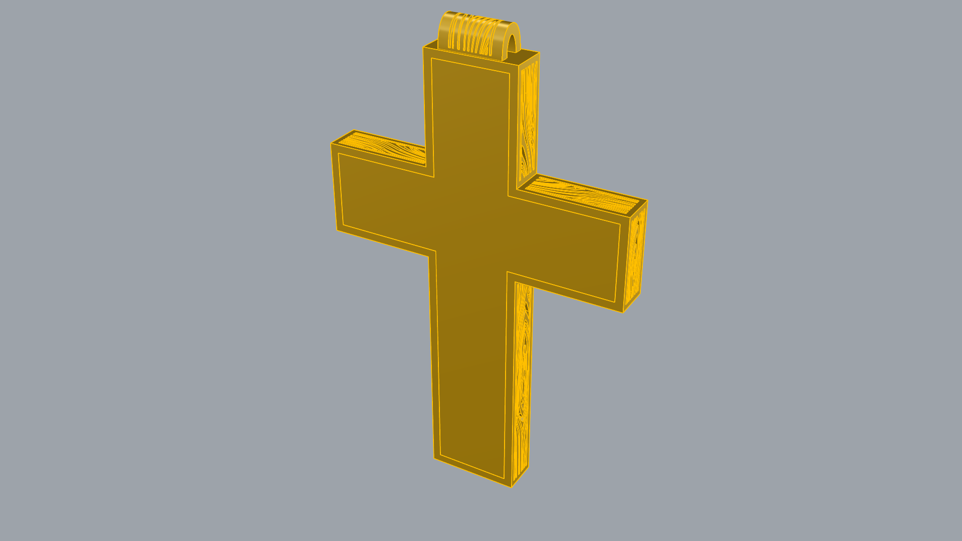 3D file Elegant Cross with Intricate Wood Pattern 3D print ・3D printing ...