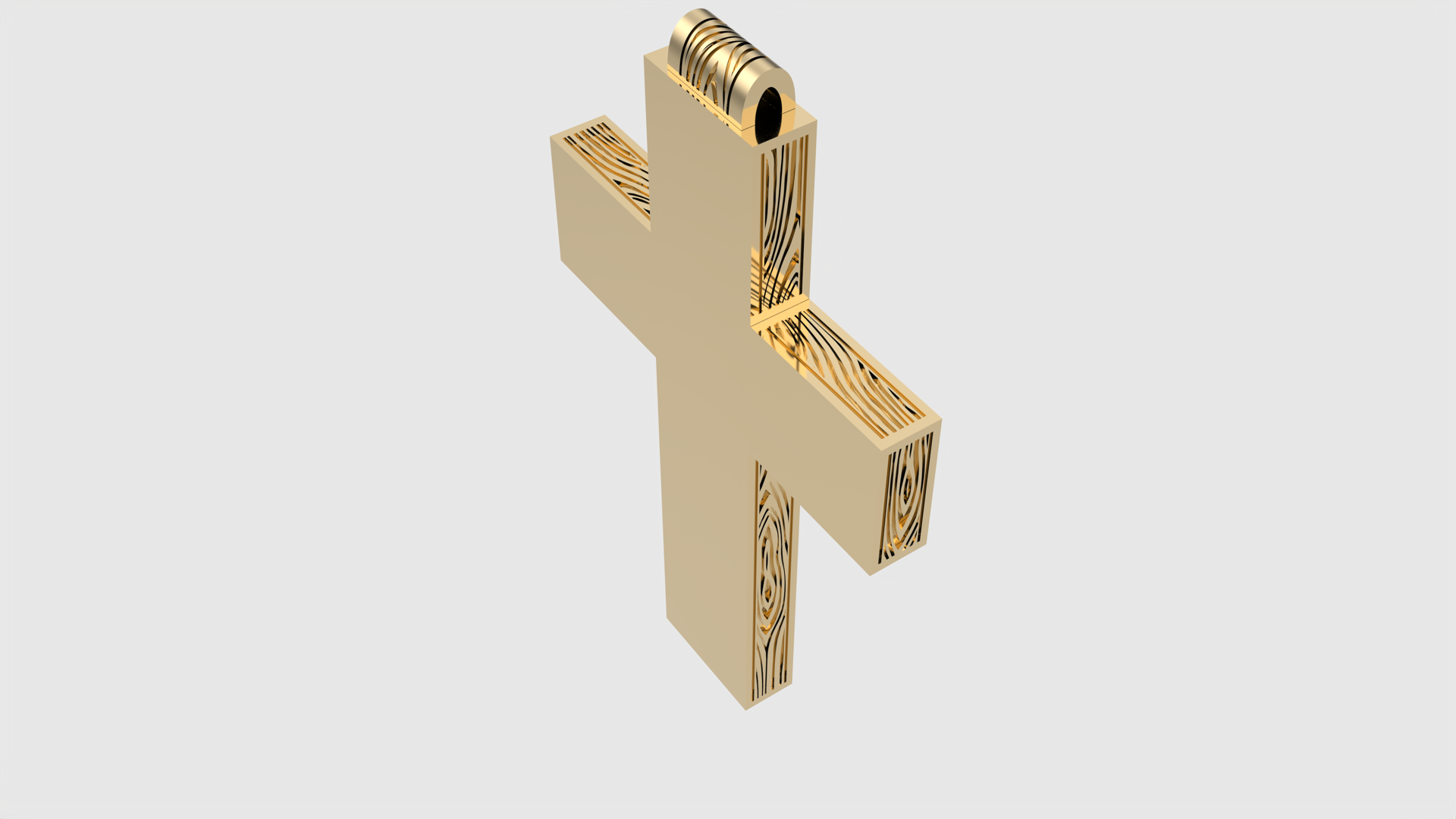 3D file Elegant Cross with Intricate Wood Pattern 3D print ・3D printing ...