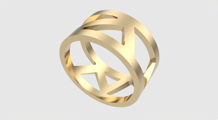 3D file Minimalistic Geometric Fashion Ring 3D print 💍 ・Template to ...