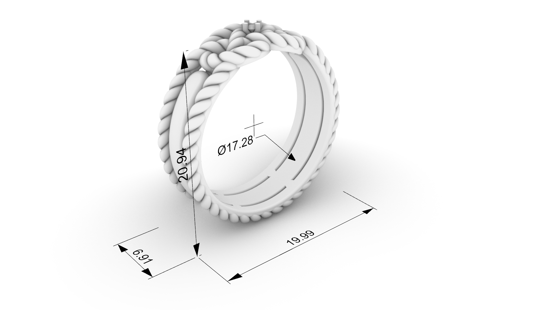 3D file Braided Knot Wedding Ring 3D print 🪢 ・3D printer design to ...