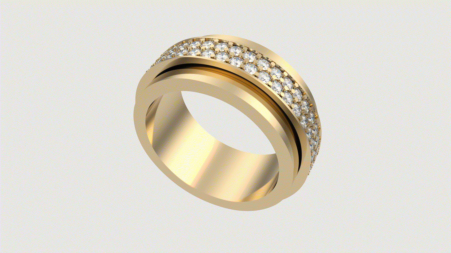 3D file Triple Band Eternity Ring 3D print 💍 ・3D printable model to ...
