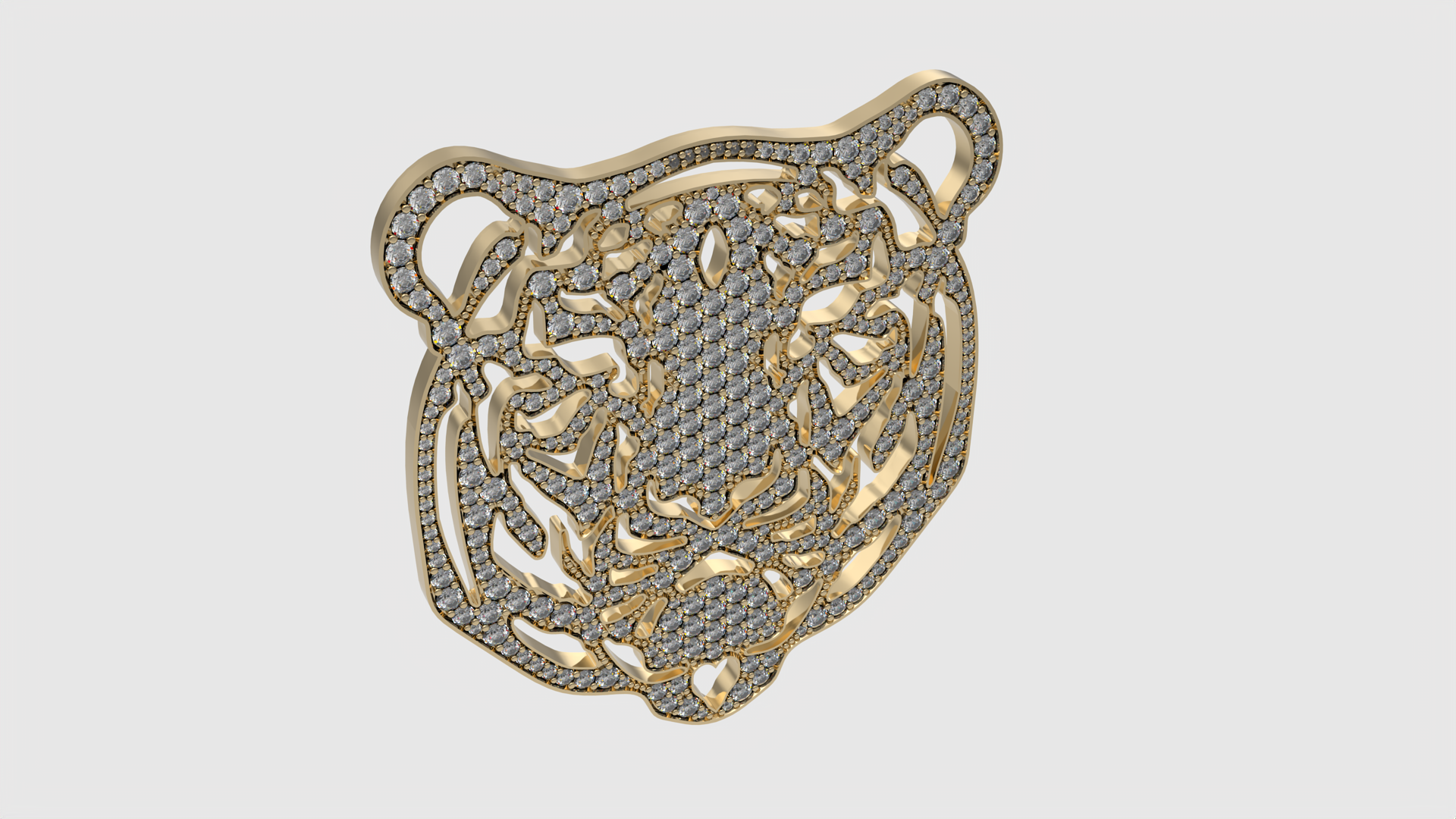 3D file Tiger Face Pendant with Intricate Details 3D print 🐅 ・3D ...